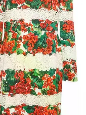 Dolce & Gabbana Floral Lace Midi Dress