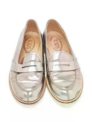 TOD'S Metallic Penny Loafers
