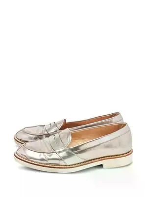 TOD'S Metallic Penny Loafers