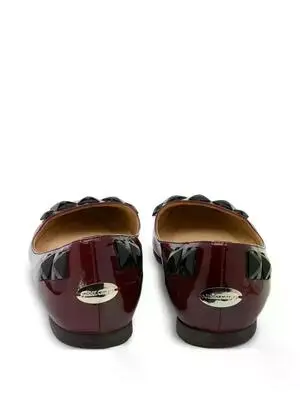 JIMMY CHOO Stud-embellished Almond Toe Ballet Flats
