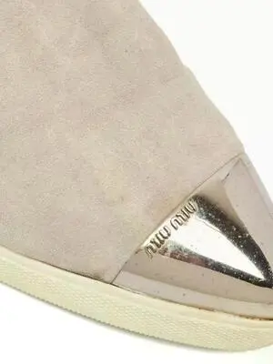 Miu Miu Suede Slip-on Sneakers
