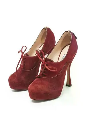 Prada Platform Suede Pumps