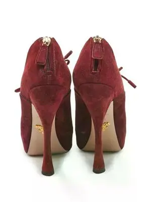 Prada Platform Suede Pumps