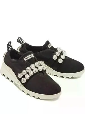 Miu Miu Crystal Knit Sneakers