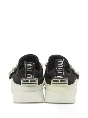 Miu Miu Crystal Knit Sneakers