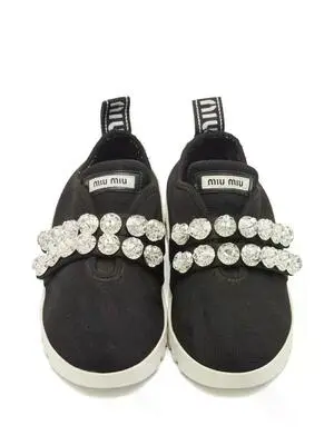 Miu Miu Crystal Knit Sneakers