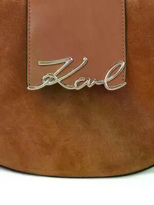 Karl Lagerfeld K/signature Shoulder Bag - Brown