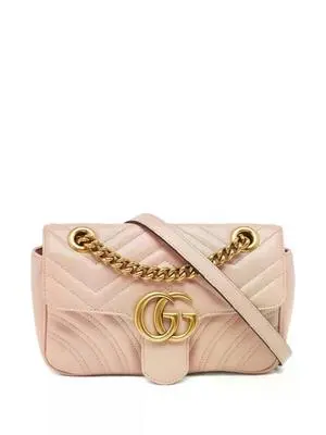 Gucci Gg Marmont Chevron Chain-strap Shoulder Bag
