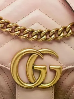 Gucci Gg Marmont Chevron Chain-strap Shoulder Bag