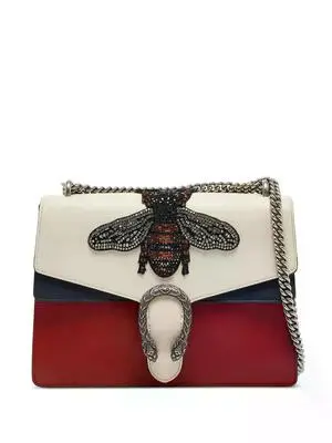 Gucci Bee-embellishment Leather Shoulder Bag