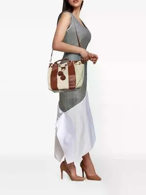 Tory Burch Gwendolyn Striped Canvas Tote Bag