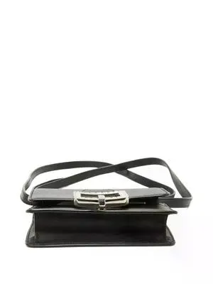 Bally Leather Crystal Buckle Bag