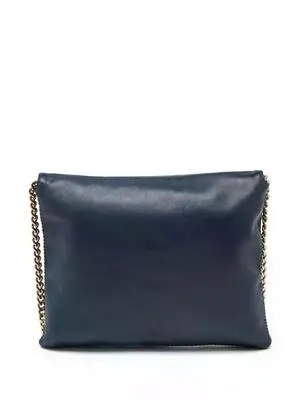Carolina Herrera Foldover Leather Shoulder Bag