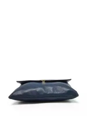 Carolina Herrera Foldover Leather Shoulder Bag