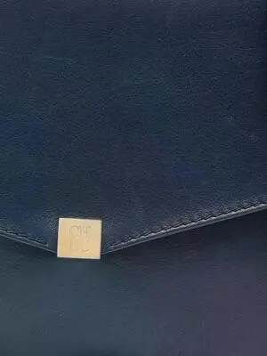 Carolina Herrera Foldover Leather Shoulder Bag