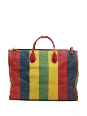 Gucci Striped Canvas Tote Bag