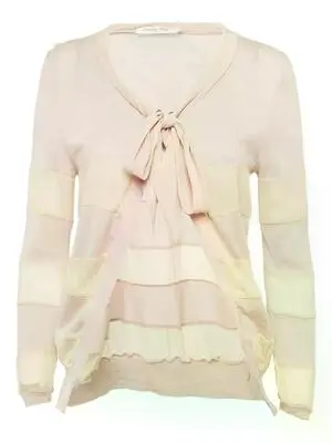 Dior Ribbed Silk-panel Cardigan - Pink