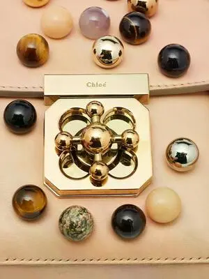 Chloé Elsie Leather Embellished Shoulder Bag