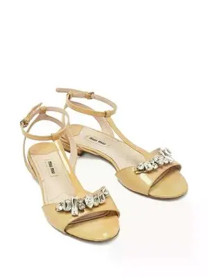 Miu Miu Crystal-embellished Flat Sandals