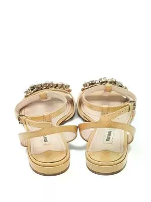 Miu Miu Crystal-embellished Flat Sandals