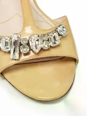 Miu Miu Crystal-embellished Flat Sandals