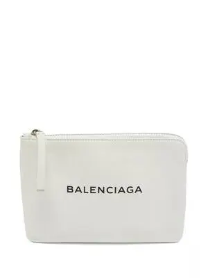 Balenciaga Zipped Leather Pouch