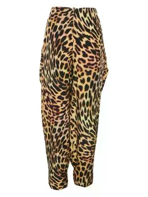Stella McCartney Leopard-print Silk Trousers
