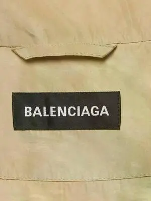 Balenciaga Concealed-hood Logo-print Jacket