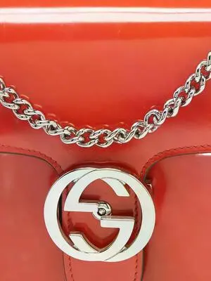 Gucci Gg Leather Shoulder Bag