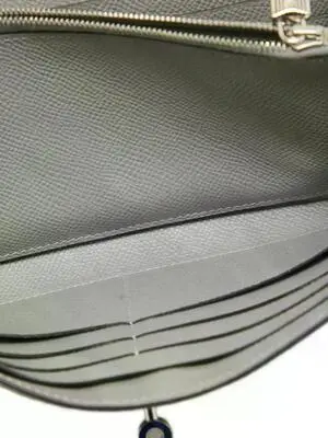 Hermès Kelly To Go Grain-textured Flap Clutch - Grey