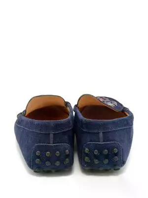 TOD'S Studded Suede Loafers