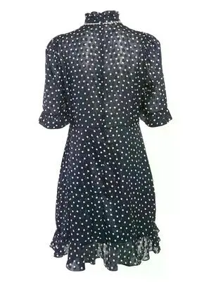 Sandro Polka-dot Ruffle Dress