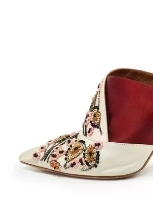 MALONE SOULIERS Floral Embroidered Mules
