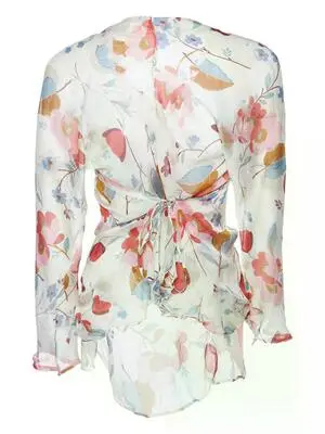 Marni Floral-print Sheer Blouse
