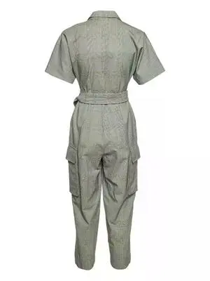 Max Mara Checked Belted Jumpsuit