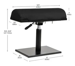 MIND READER Foot Rest, Under Desk, Ergonomic, H Ydraulic Height