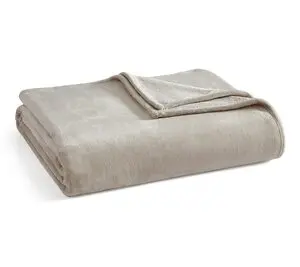 MARTHA STEWART Bedford Gray Plush Queen Blanket - One-color