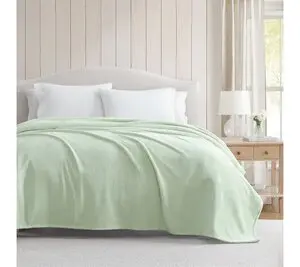 MARTHA STEWART Bedford Green Plush Queen Blanke T