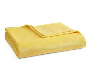 MARTHA STEWART Bedford Yellow Plush Twin Blanke T - One-color