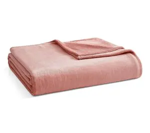 MARTHA STEWART Bedford Pink Plush Queen Blanket - One-color