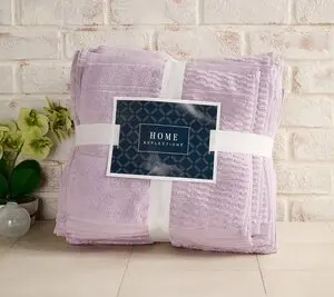 HOME REFLECTIONS 100% Cotton Solid & Texture 18pc Towel Set