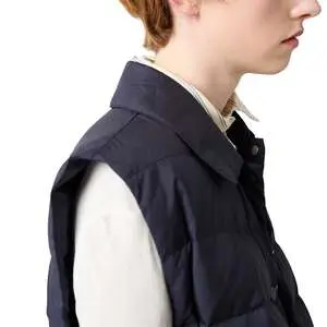 Miu Miu Technical Pongé Down Vest - Navy