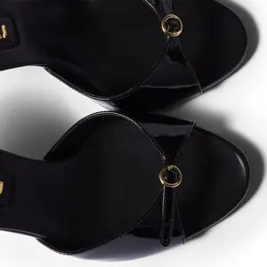 Miu Miu Patent Leather Mules With Buckle