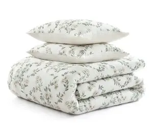 MARTHA STEWART Hazel Beige Cotton King/cal King Comforter Set