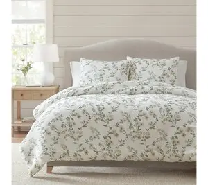 MARTHA STEWART Hazel Beige Cotton King/cal King Comforter Set