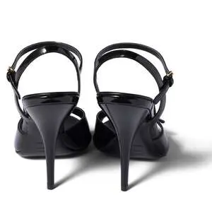 Miu Miu Patent Leather Sandals With Buckles