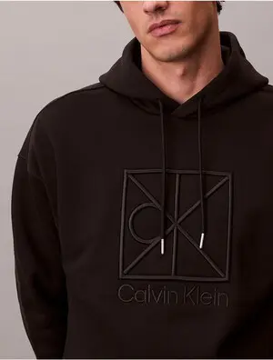 Calvin Klein Emblem Logo Terry Zip Hoodie