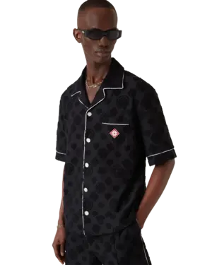 Casablanca Towelling Monogram Short Sleeve Shirt - Multicolor