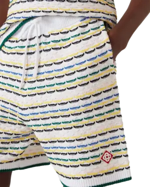 Casablanca Tuck Stitch Shorts - Multicolor