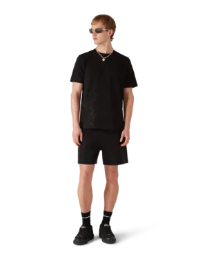 Casablanca Crystal Monogram Logo Short Sleeve T-shirt